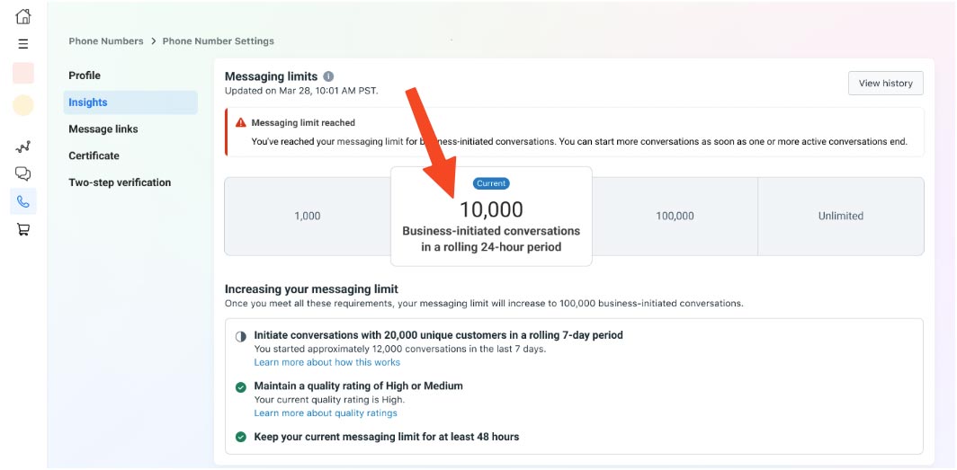 WhatsApp API Messaging Limits and Quality Rating | 2025